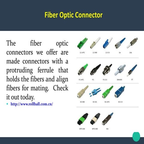 Fiber Optic Connector | PPTX