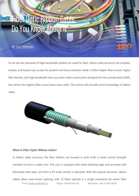 How to Choose Fiber Optic Cable | PDF