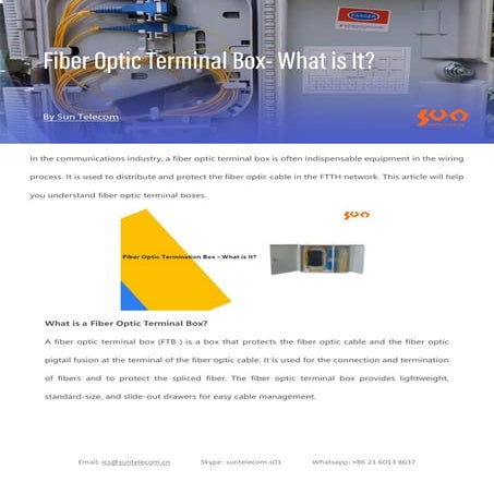 Fttx ftth cabling system | PPTX