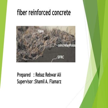 Fiber Reinforced Concrete | PPTX