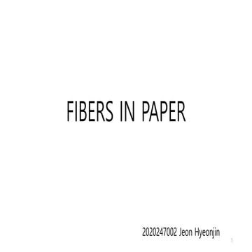 Fibers in paper | PPTX