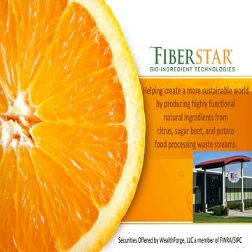 Fiberstar bio ingredients Agfunder | PPT