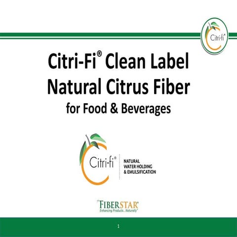 Fiberstar, Inc. - Citri-Fi Clean Label Natural Citrus Fiber for Food ...