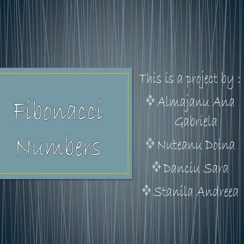Fibonacci numbers | PPTX