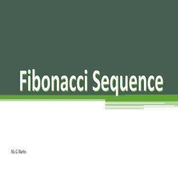 Fibonacci sequence | PPTX