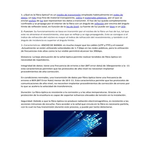 Fibra optica | PPTX