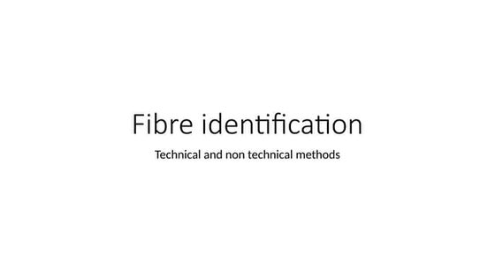 Forensic Fiber Analysis | PPT