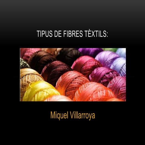 Diferents tipus de Fibres textils | PPTX