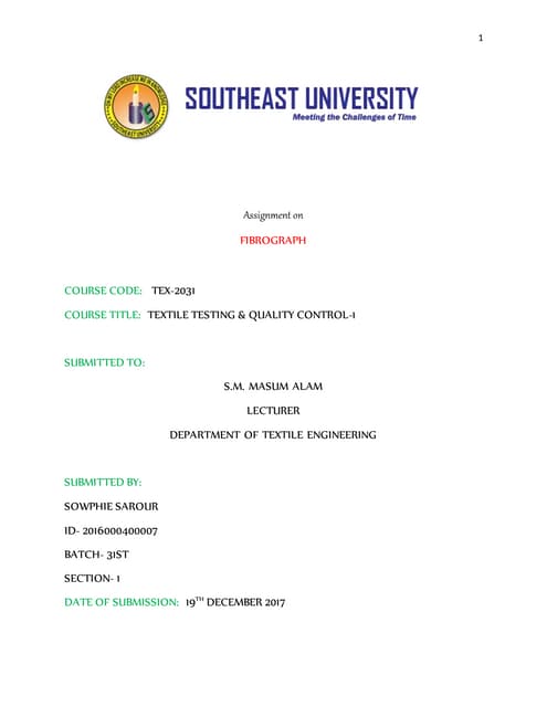 Determination of fiber length by comb sorter diagram | DOC
