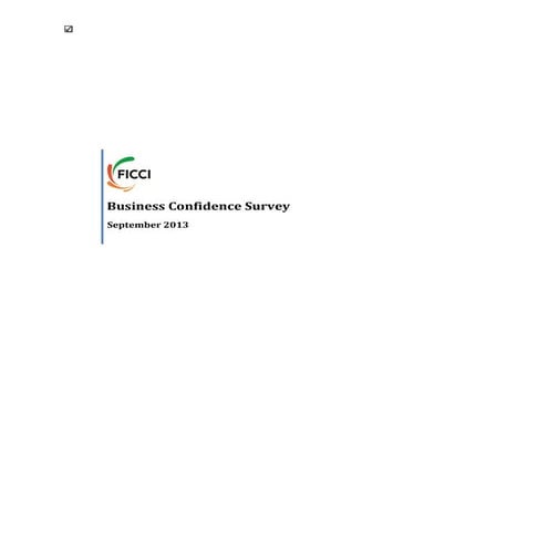 Ficci business-confidence-survey | PDF