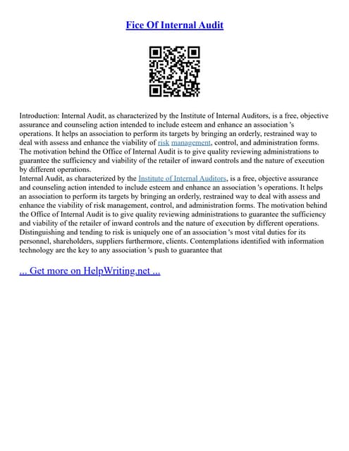 Internal-Audit-Flyer.pdf | Business | Business and Finance