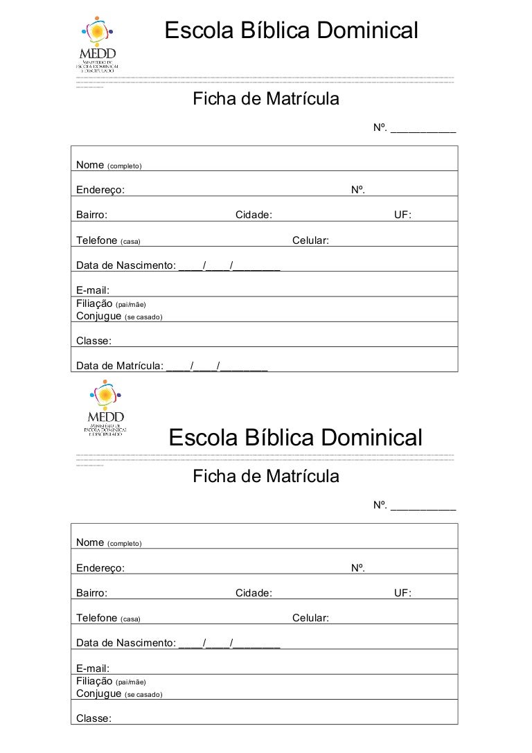 Ficha De Matricula