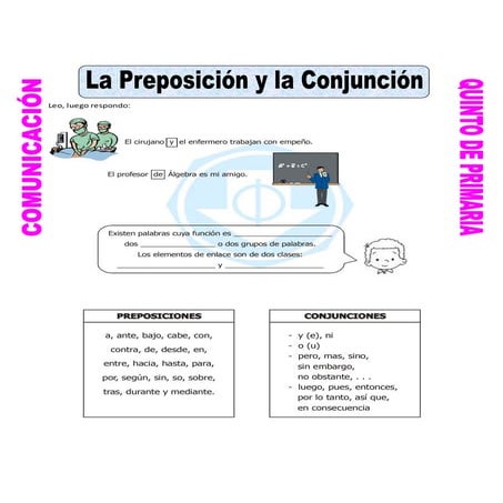 Hoja De Trabajo Sobre Conjunciones Ficha De Lengua: Las Interjecciones