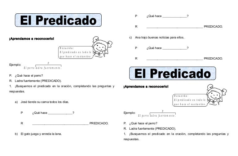 Ficha que-es-el-predicado-para-tercero-de-primaria
