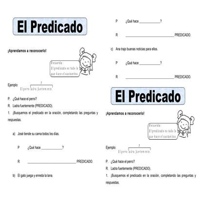 Ficha que-es-el-predicado-para-tercero-de-primaria | DOC