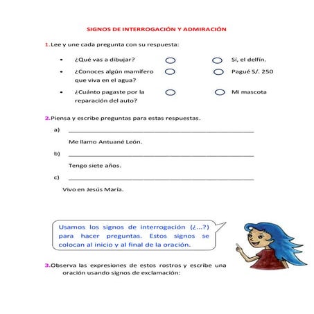 Ejercicios De Signos De Interrogacion Para Segundo Grado – TH Elek