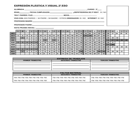 Ficha 1º eso 2012 13