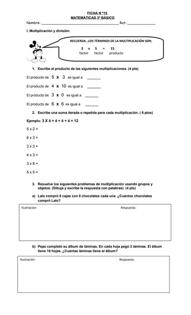 Prueba de numeros ordinales 1 basico | DOCX