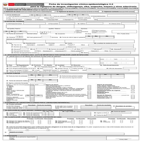 FICHA ARBOVIROSIS-2024-CDC-MINSA prevencion | PDF