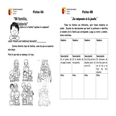 ficha como es tu familia para estudiantes | DOCX