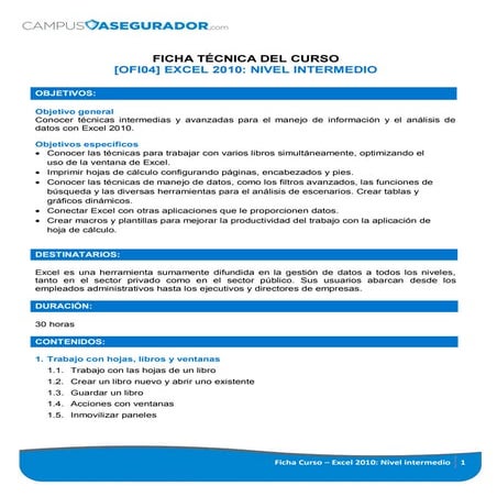 Ficha curso excel_básico | PDF