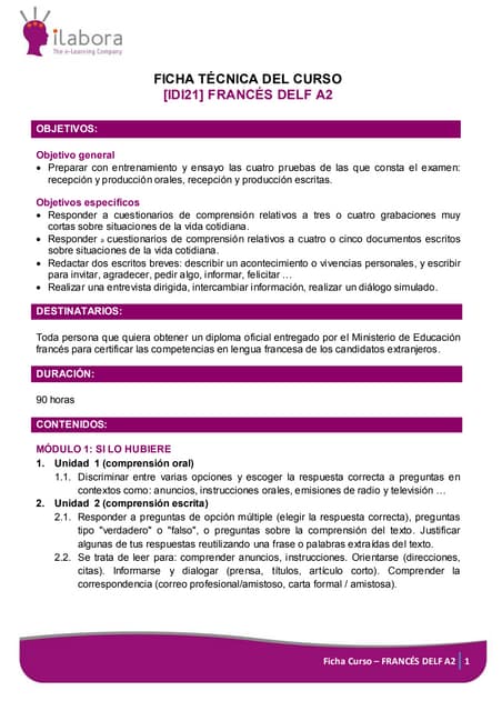 Curso francés DELF B2 | PDF