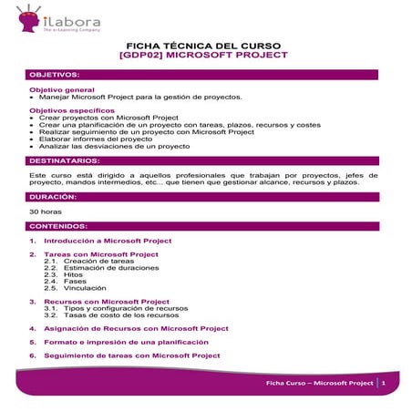 Curso Microsoft Project | PDF