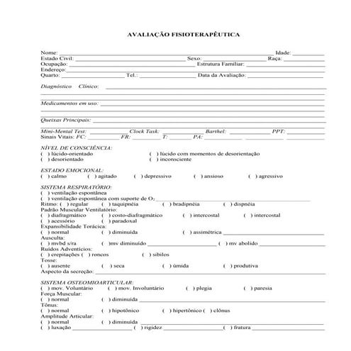 Fichade avaliação geriatria | DOC
