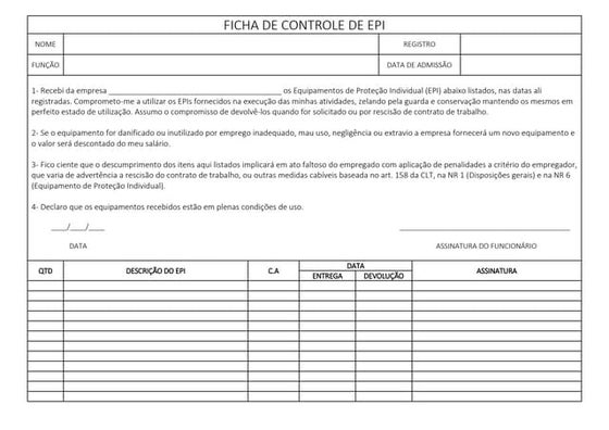 Ficha de epi modelo | DOC