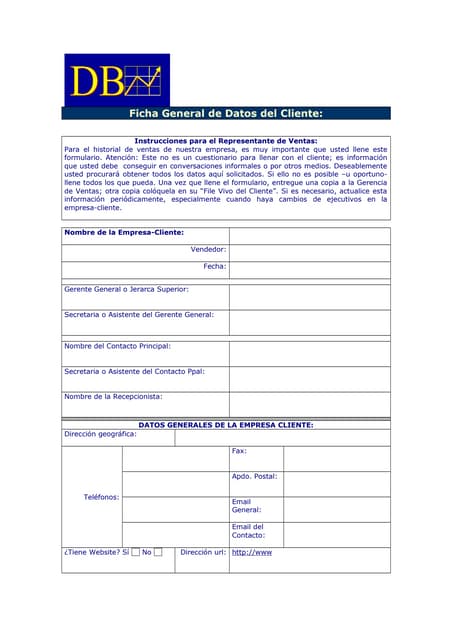 Ficha de cliente | PDF
