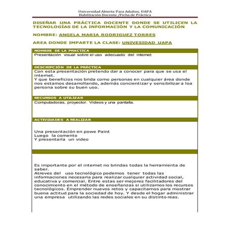 Ficha de practica | DOCX | Technology & Computing