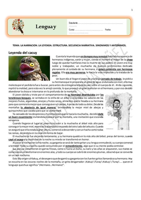 La leyenda del kakuy | PDF