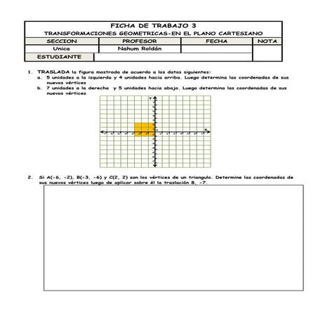 Plano Cartesiano Ficha Interactiva El Plano Cartesiano