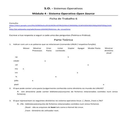 Ficha de trabalho so 6 m4 linux comandos | DOCX