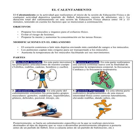 Ficha el calentamiento | DOC