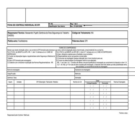 Modelo CAT (Comunicado acidente trabalho) | PDF