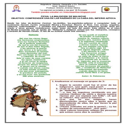 Ficha malinche | DOCX