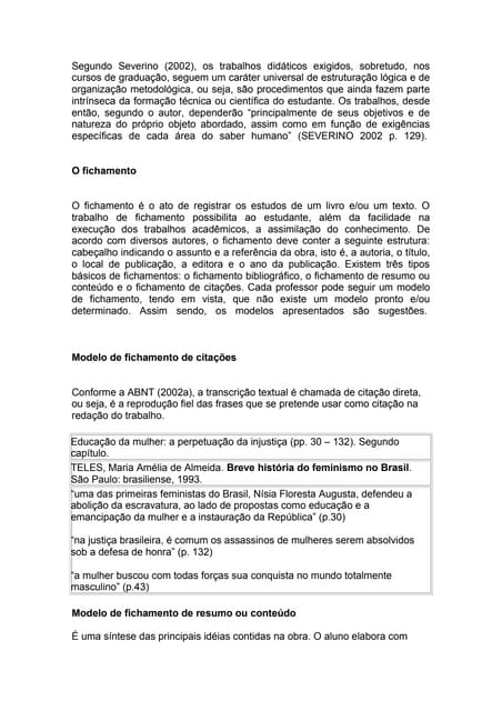 Modelo de-fichamento em word | PDF