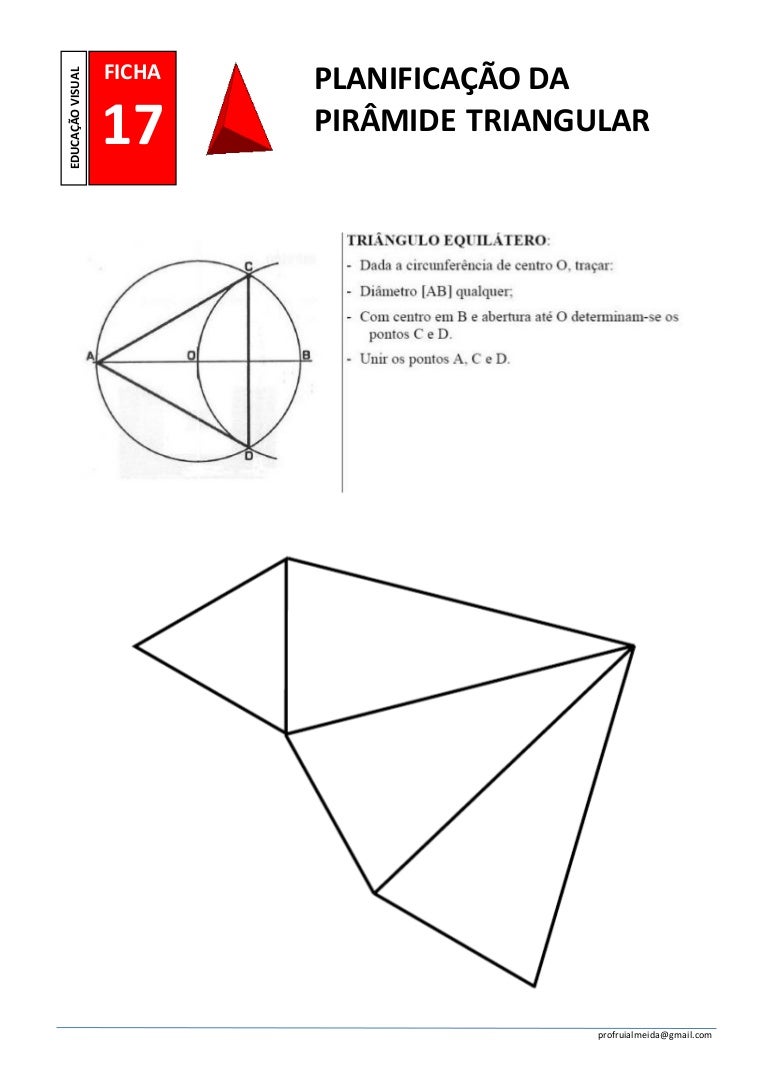 Ficha nº 17 planificação piramide triangular