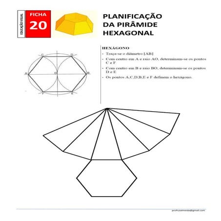 Ficha nº 20 planificação piramide hexagonal | PDF