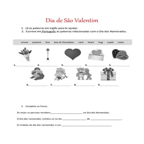Dia de São Valentim | DOCX