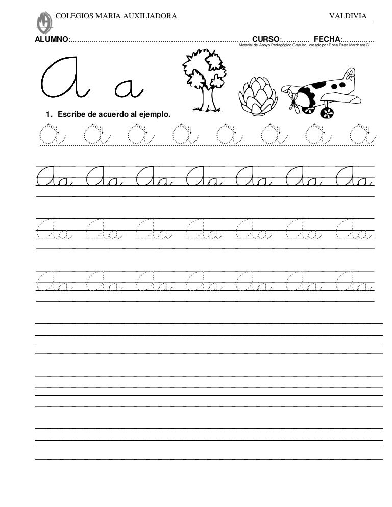 Lectoescritura: Letra A