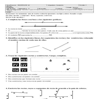 Rectas semirrectas y segmentos | DOCX