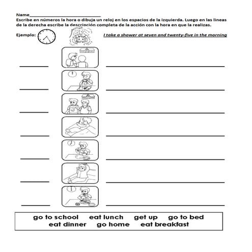 Que Hora Es Worksheet 59 Hora Español ELE Hojas De Trabajo Pdf & Doc