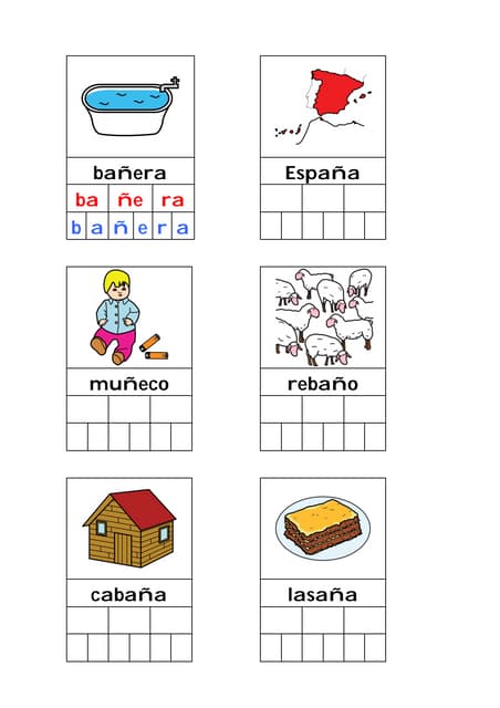 Hoja De Trabajo De Palabras Ch Letras Y Sonidos En Español