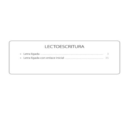 Fichas letra ligada lecto) | PDF