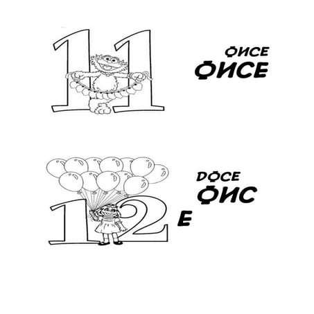 Números del 11 al 20 para colorear | DOCX