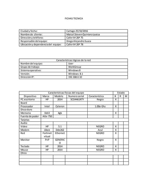 External and internal computer parts | DOCX