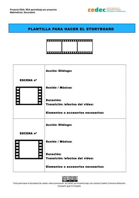 Ficha Para Hacer El Storyboard Pdf