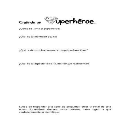 Ficha superheroe | PDF